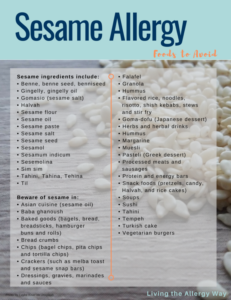 Sesame-Free Guide » Living the Allergy Way