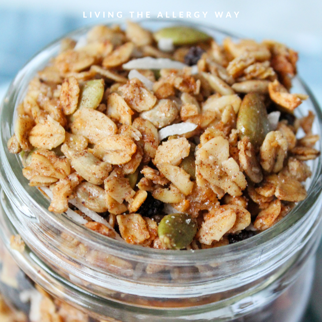 Nut-free Pumpkin Granola » Living the Allergy Way